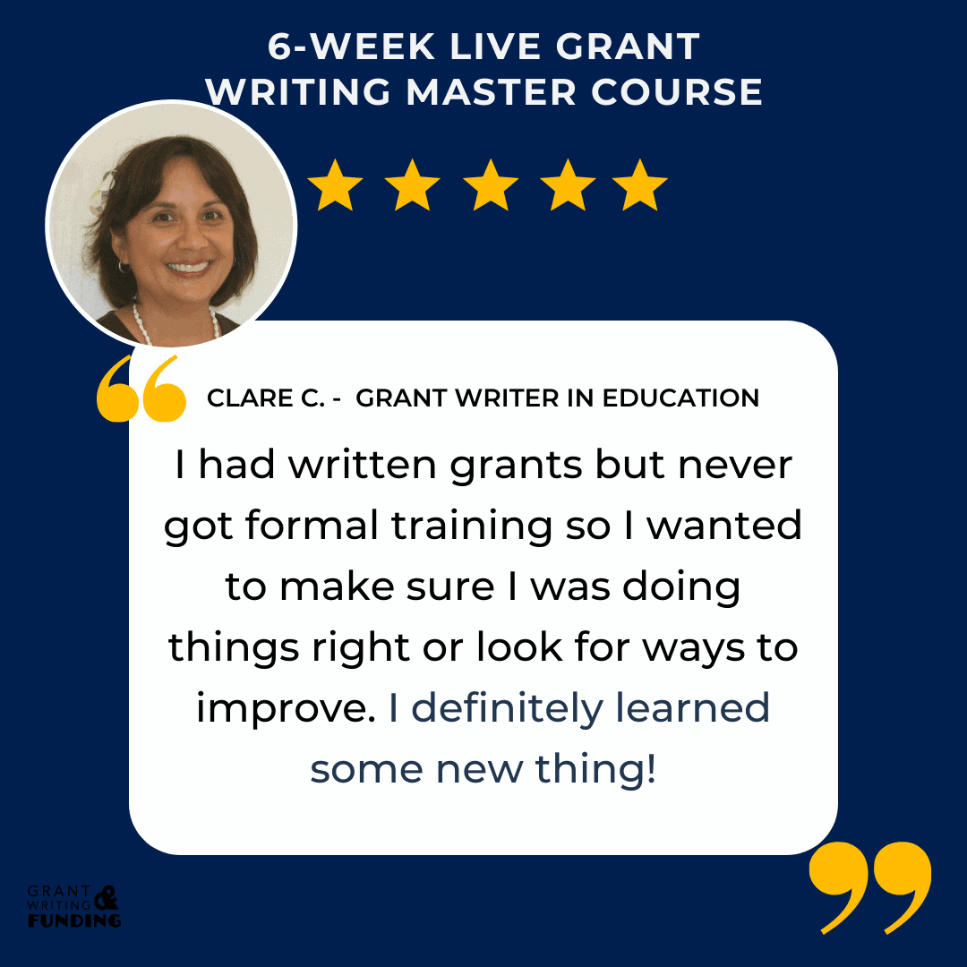 6-Week Live Grant Writing Training - How to Become a Grant Writer