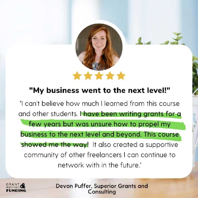 Online Grant Writing Courses with Holly Rustick
