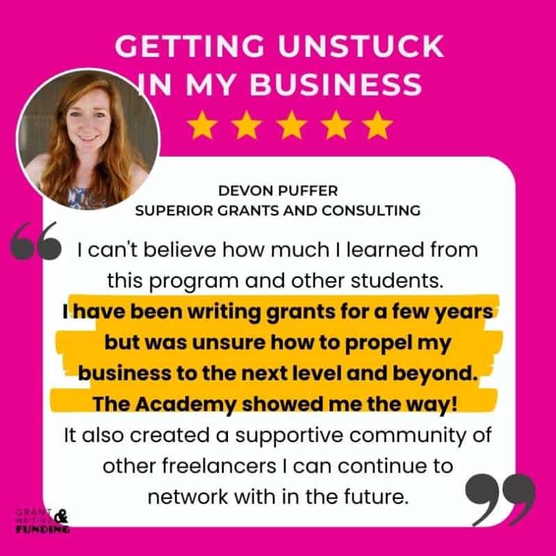 Online Grant Writing Courses with Holly Rustick